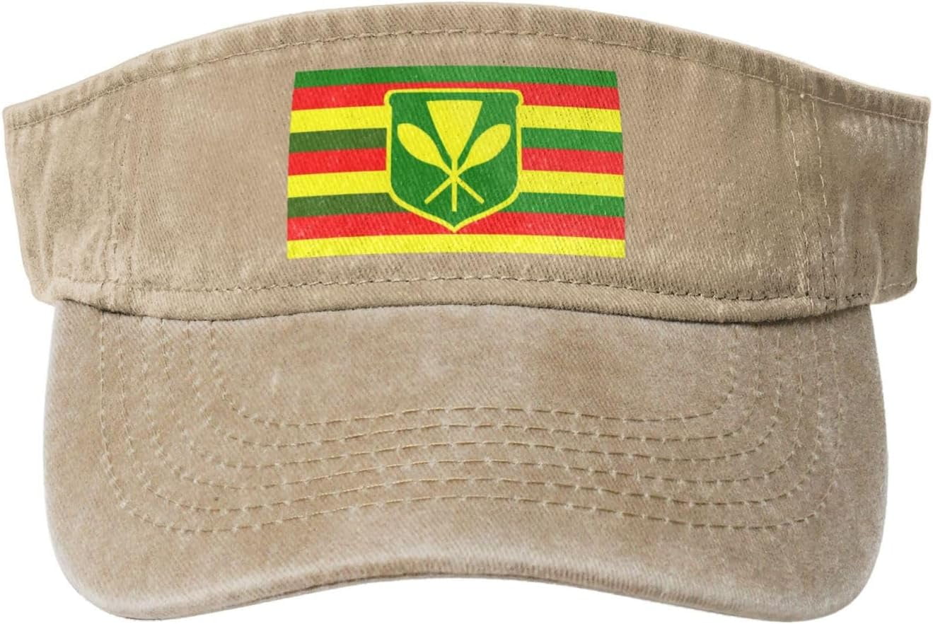 Kanaka Maoli - Native Hawaii Flag Sport Sun Visor Hats for Women Empty ...