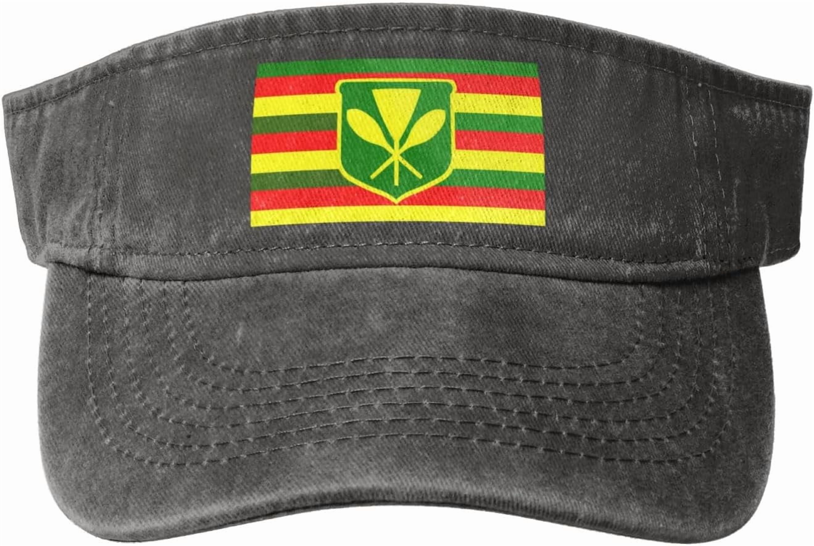 Kanaka Maoli - Native Hawaii Flag Sport Sun Visor Hats for Women Empty ...