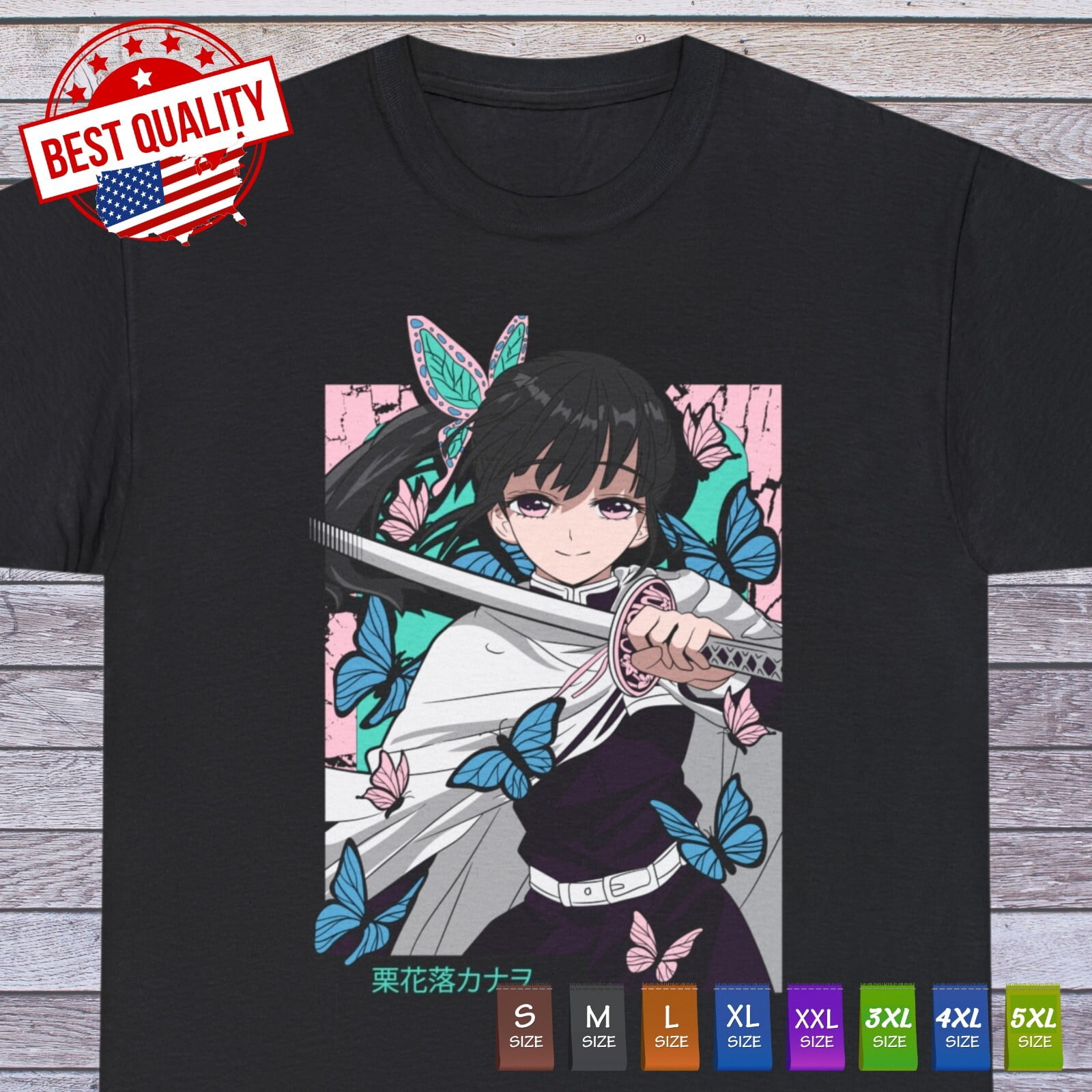 Kanao Tsuyuri Waifu Girl T Shirt, Demon Slayer KNY Japanese Manga Anime ...