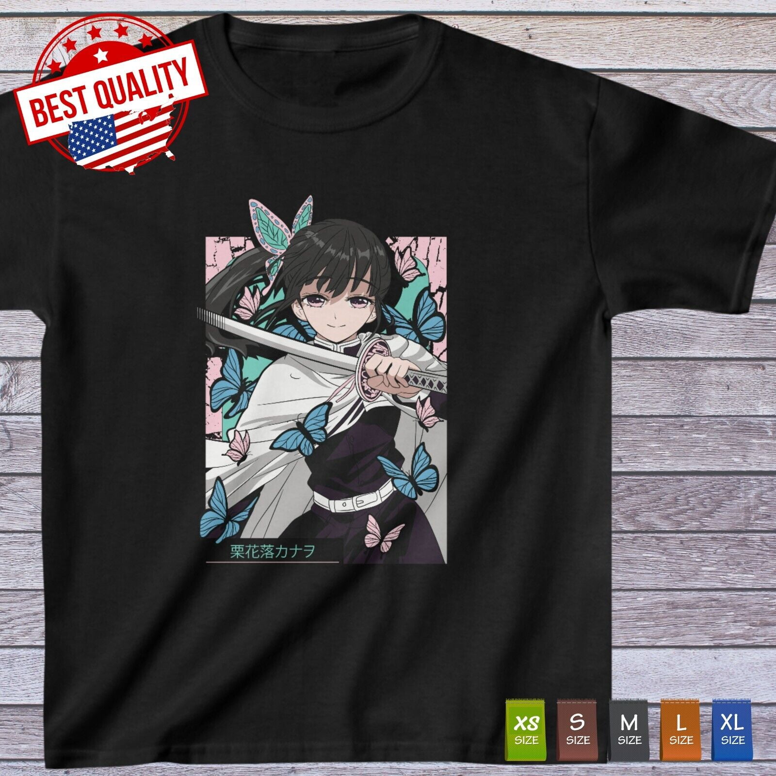 Kanao Tsuyuri Waifu Girl T Shirt, Demon Slayer KNY Manga Kids Heavy ...