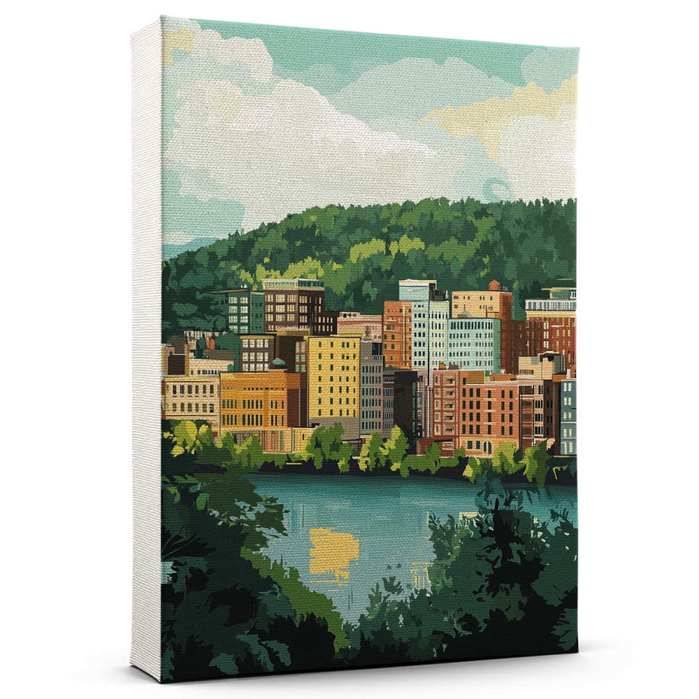 Kanawha City Travel Canvas, West Virginia Canvas Print vintage ...