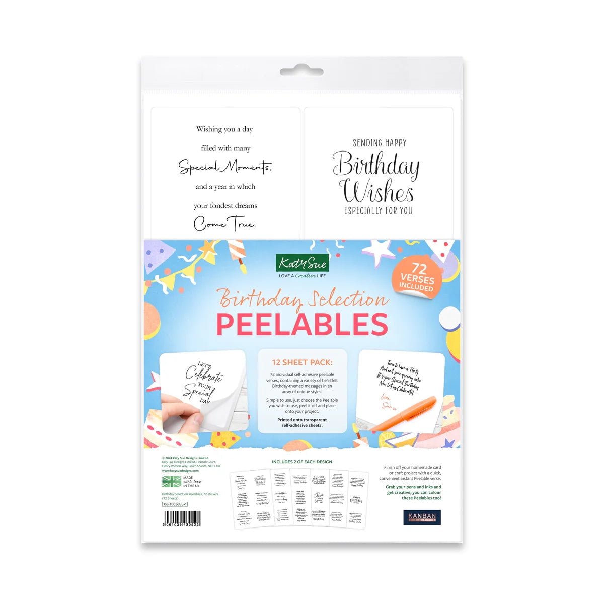 Kanban Crafts Birthday Selection Peelables, 72 Stickers - Walmart.com