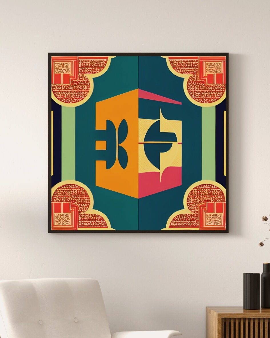 Kanbara - Japanese Art Deco Style Canvas Wall Art - Walmart.com