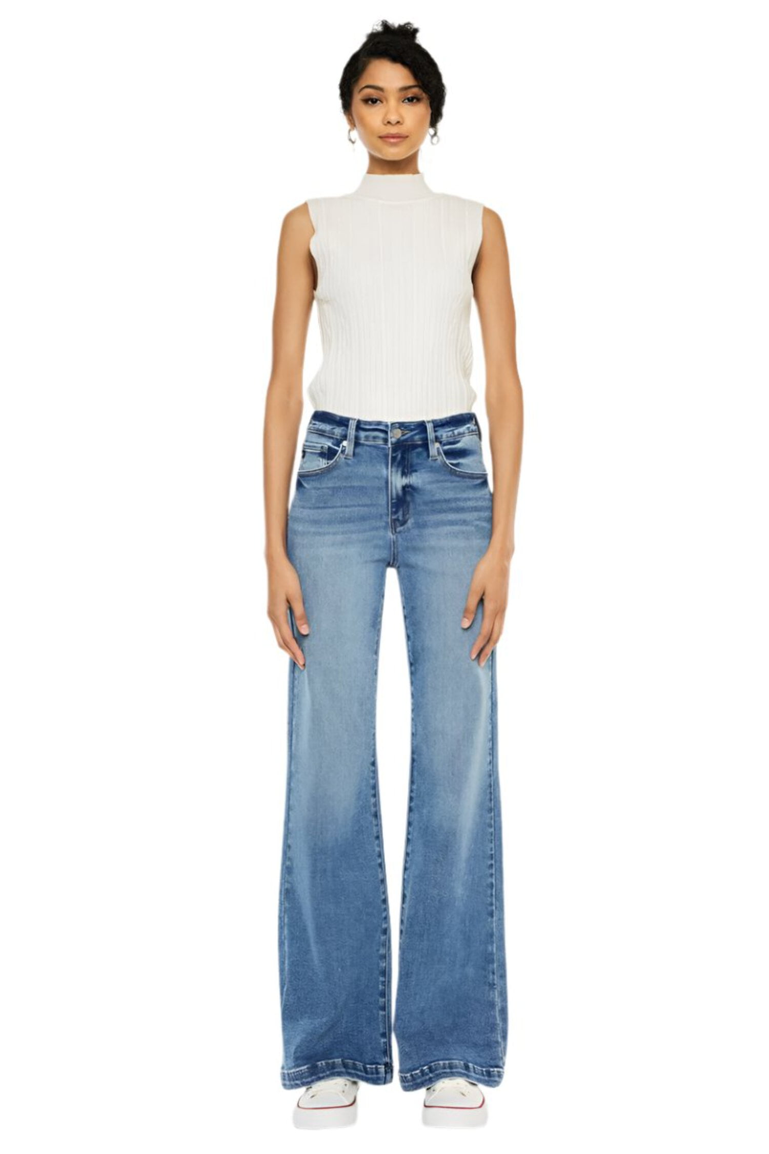 Kancan - Avonlea High Rise Wide Leg Flare Jeans - ESSENTIAL, KC20024 ...