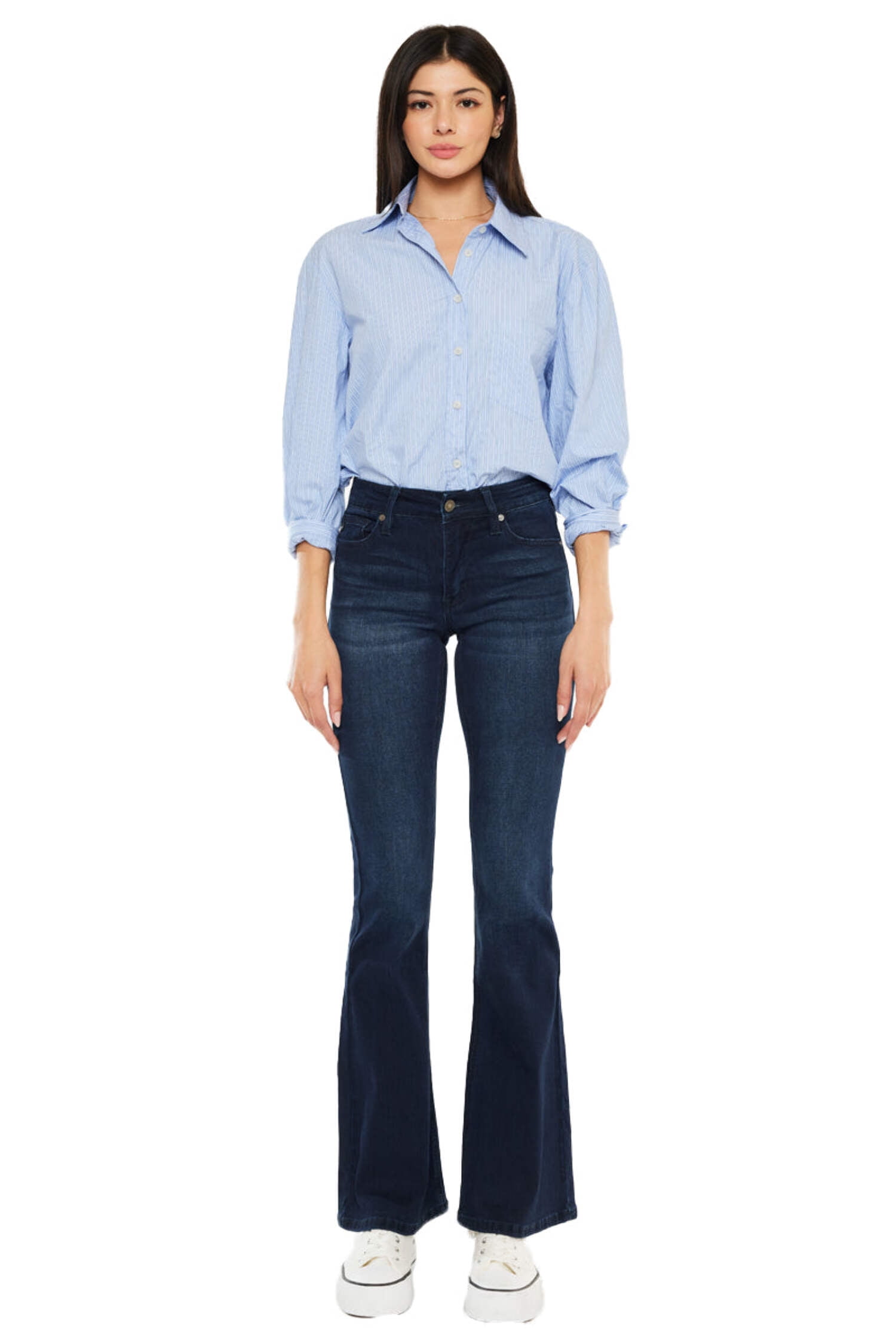 Kancan - Prein Mid Flare Jeans (Petite) - KC6102DPT - Walmart.com