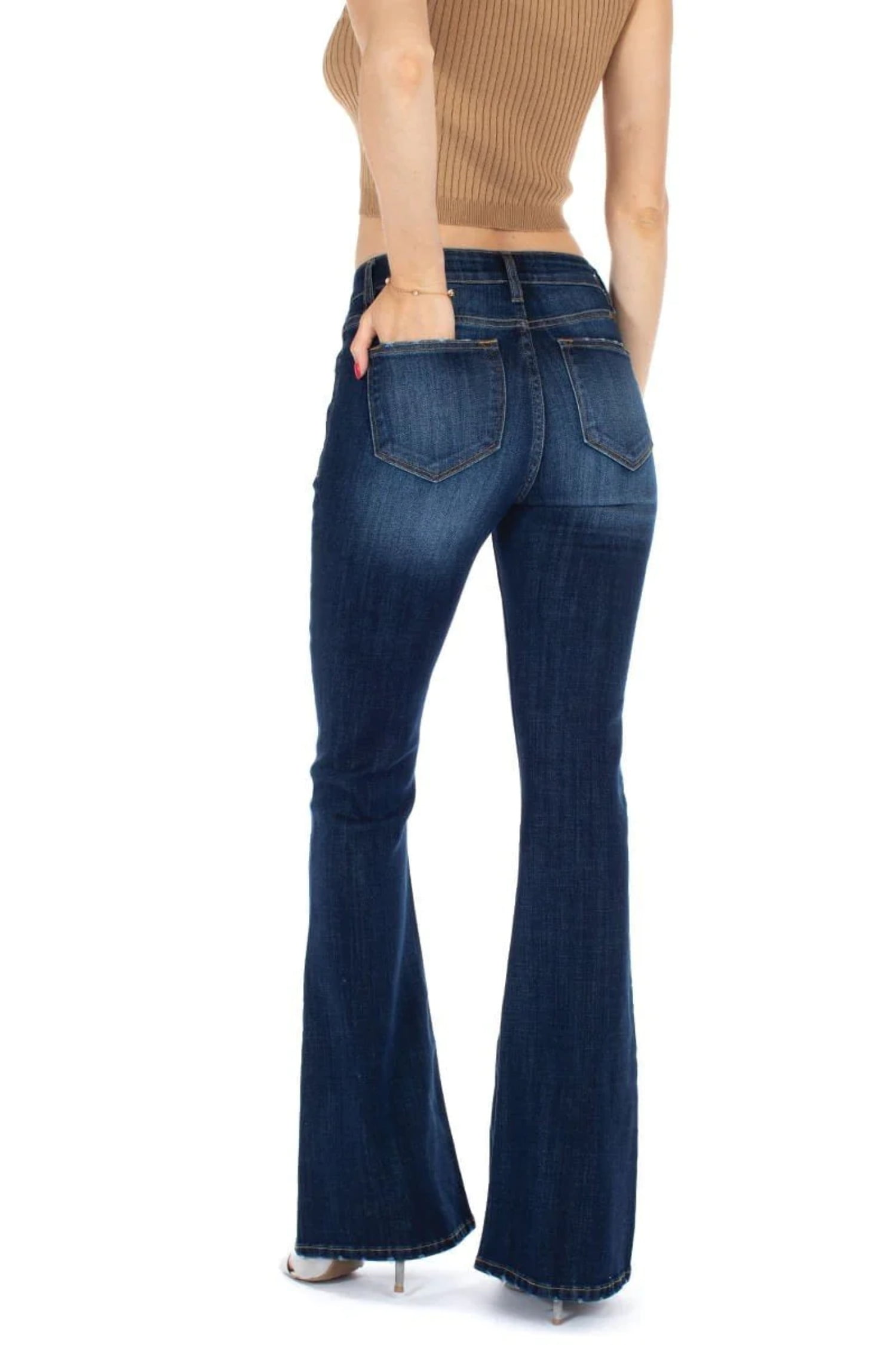 Kancan - Women's Mid-Rise Flare Boot Cut Jean - kc6102 - Walmart.com
