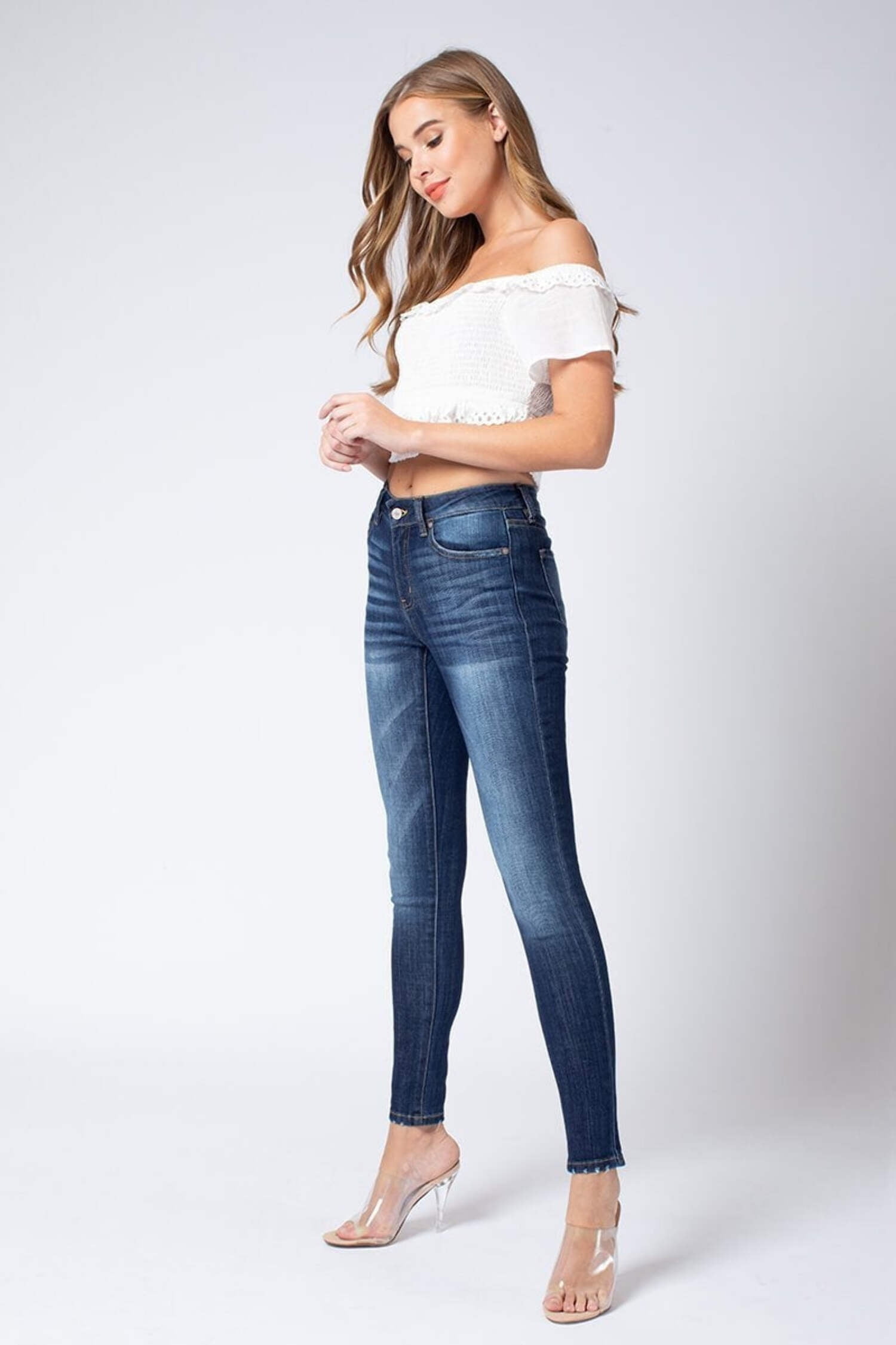 Kancan - Women's Mid Rise Super Skinny Jeans - KKC7085LOH, DH *1 - Walmart.com