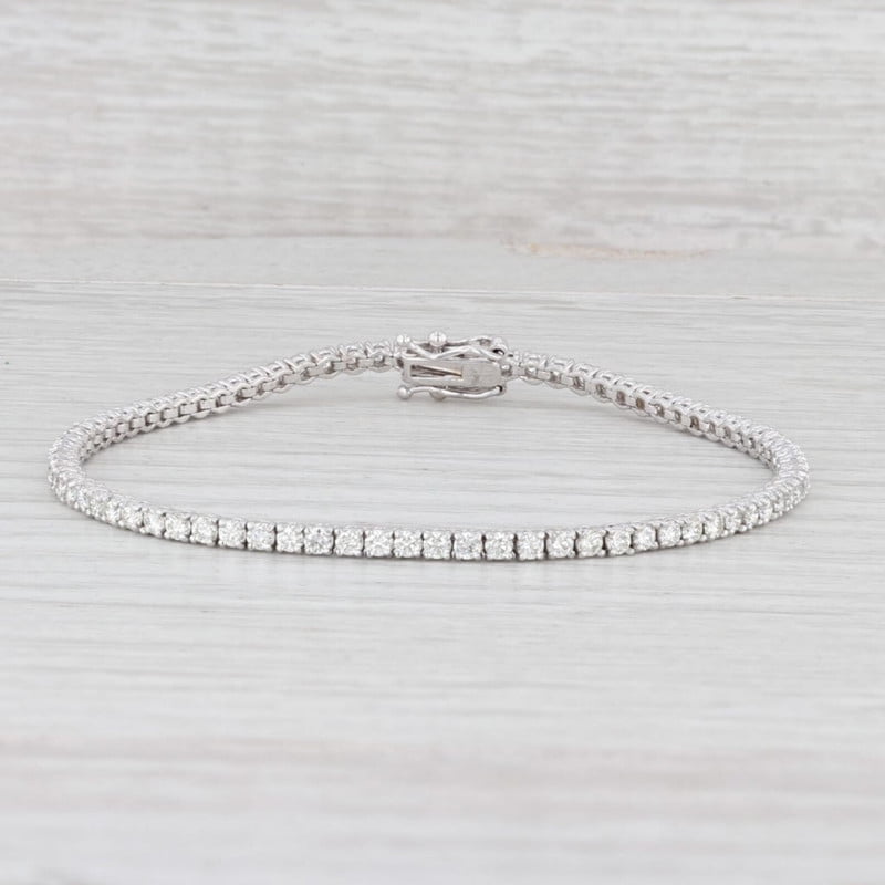 Kanchan Jewels 8Ct Round 3 mm Diamond Tennis 8 Inch Unisex Bracelet 14K ...