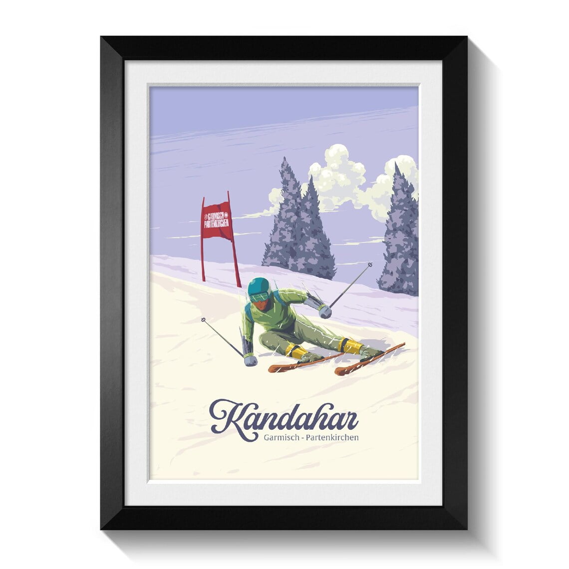 Kandahar Ski Race Poster, Downhill Ski Race, Fis Alpine Ski World Cup ...