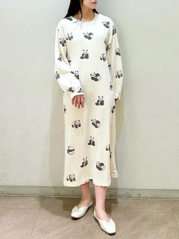 Kandazemei One Piece Ladies Dress Pajamas Nightgowns Sleepwear Homewear ...