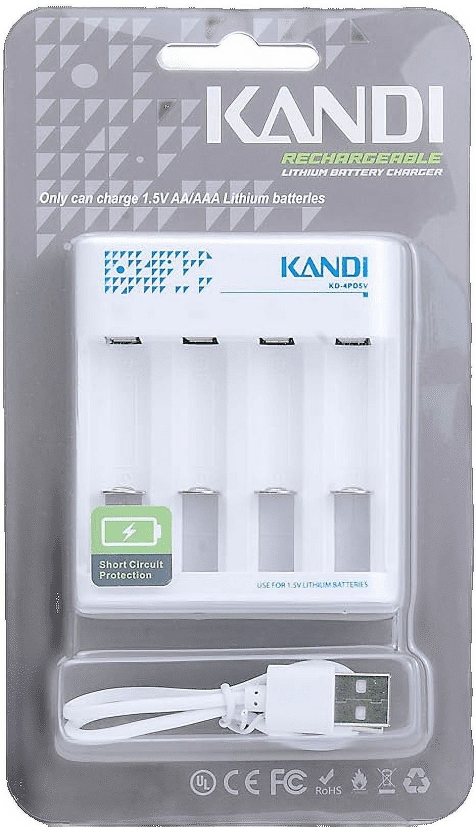 Kandi Lithium USB Battery Charger for AA & AAA - Walmart.com
