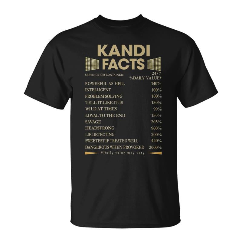 Kandi Name Gift Kandi Facts Unisex TShirt - Walmart.com