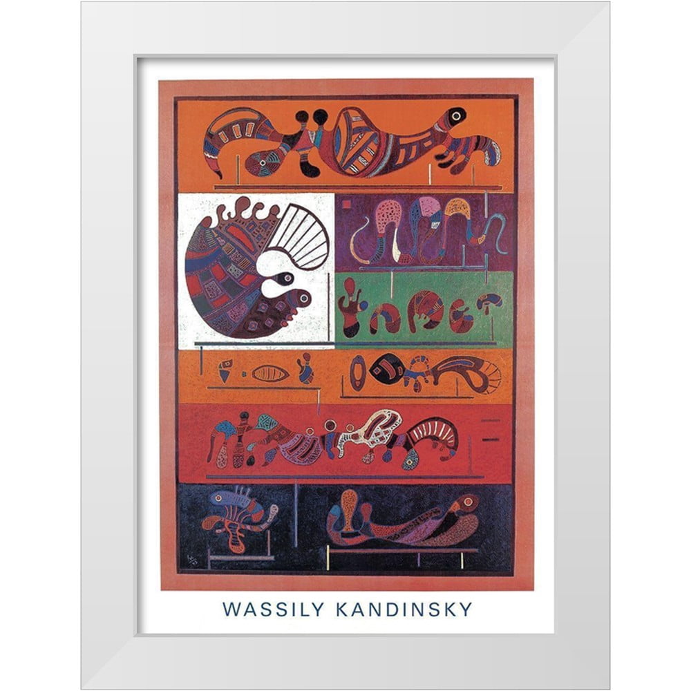 Kandinsky 24x32 White Modern Wood Framed Museum Art Print Titled ...