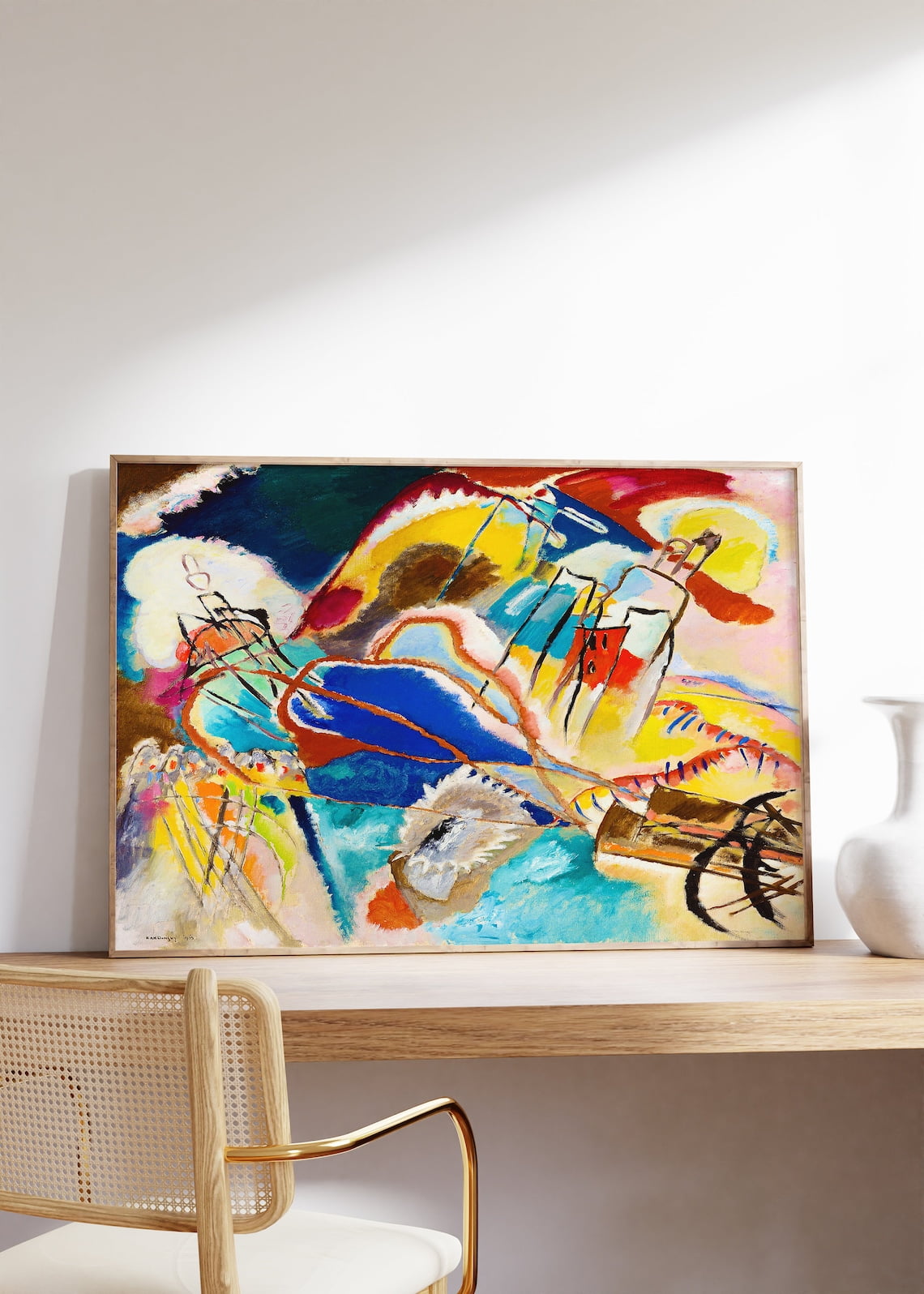 Kandinsky Bauhaus Retro Abstract Print, Improvisation, Mid Century ...