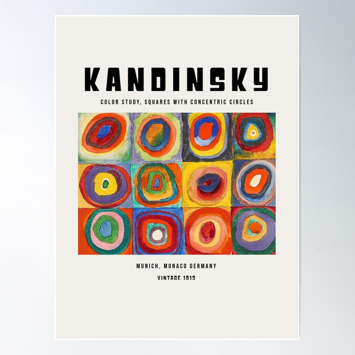 Kandinsky | Color Study, Squares With Concentric Circles, 1913 Poster ...