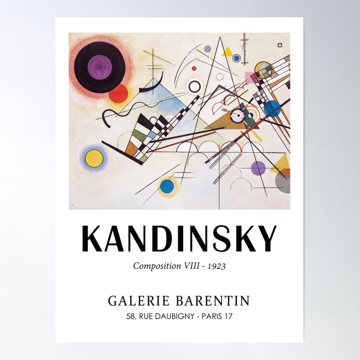 Kandinsky - Composition Viii - 1923 Poster Wall Art, Modern Wall Decor ...