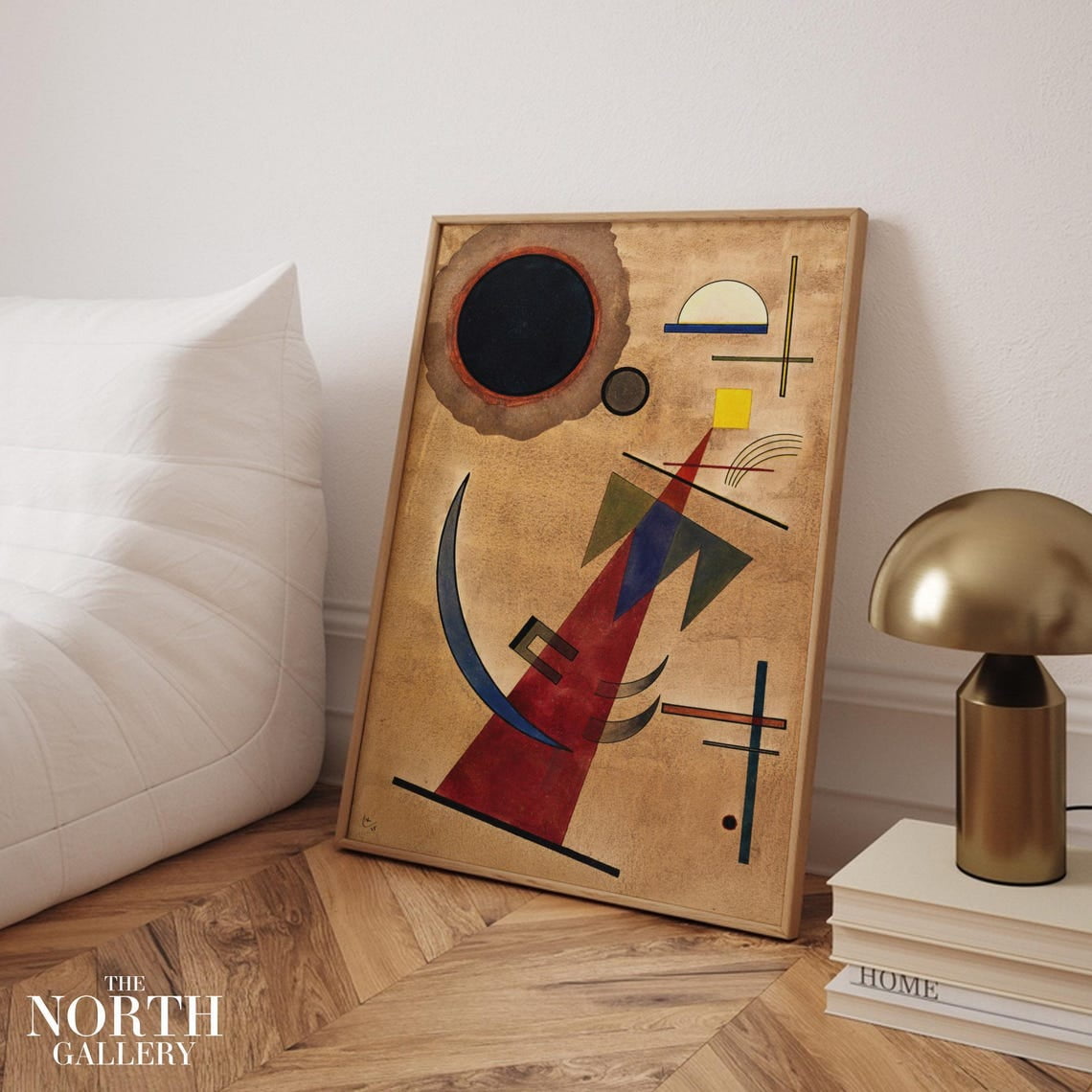 Kandinsky Geometric Abstract Poster, Rot In Spitzform Style Print ...