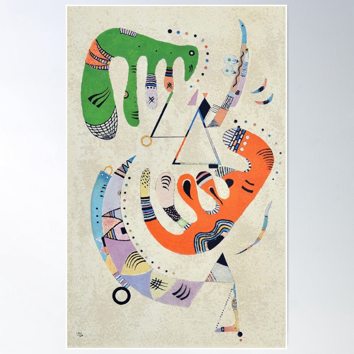 Kandinsky Hd - Green And Red 1940 Poster Wall Art, Modern Wall Decor ...