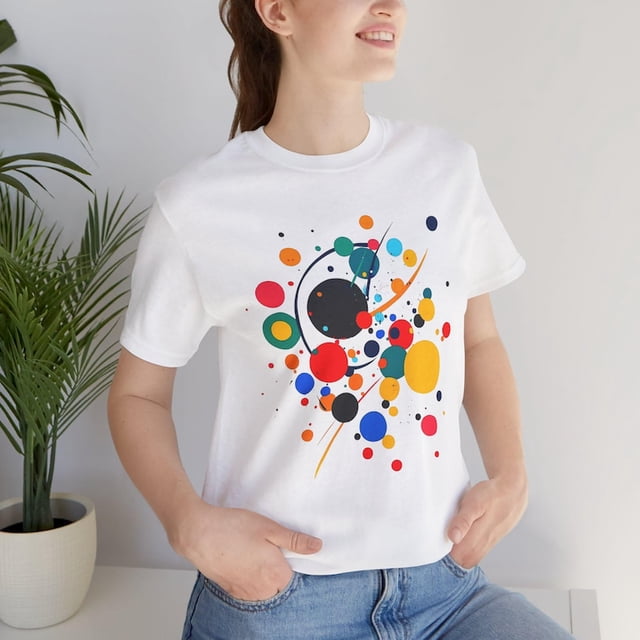 Kandinsky-Inspired Circle Shirt – Abstract Colorful Dot Art Modern ...
