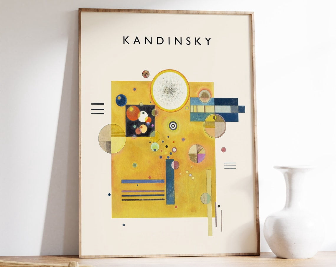 Kandinsky Poster, Soft Pressure, Wassily Kandinsky Wall Print, Bauhaus ...