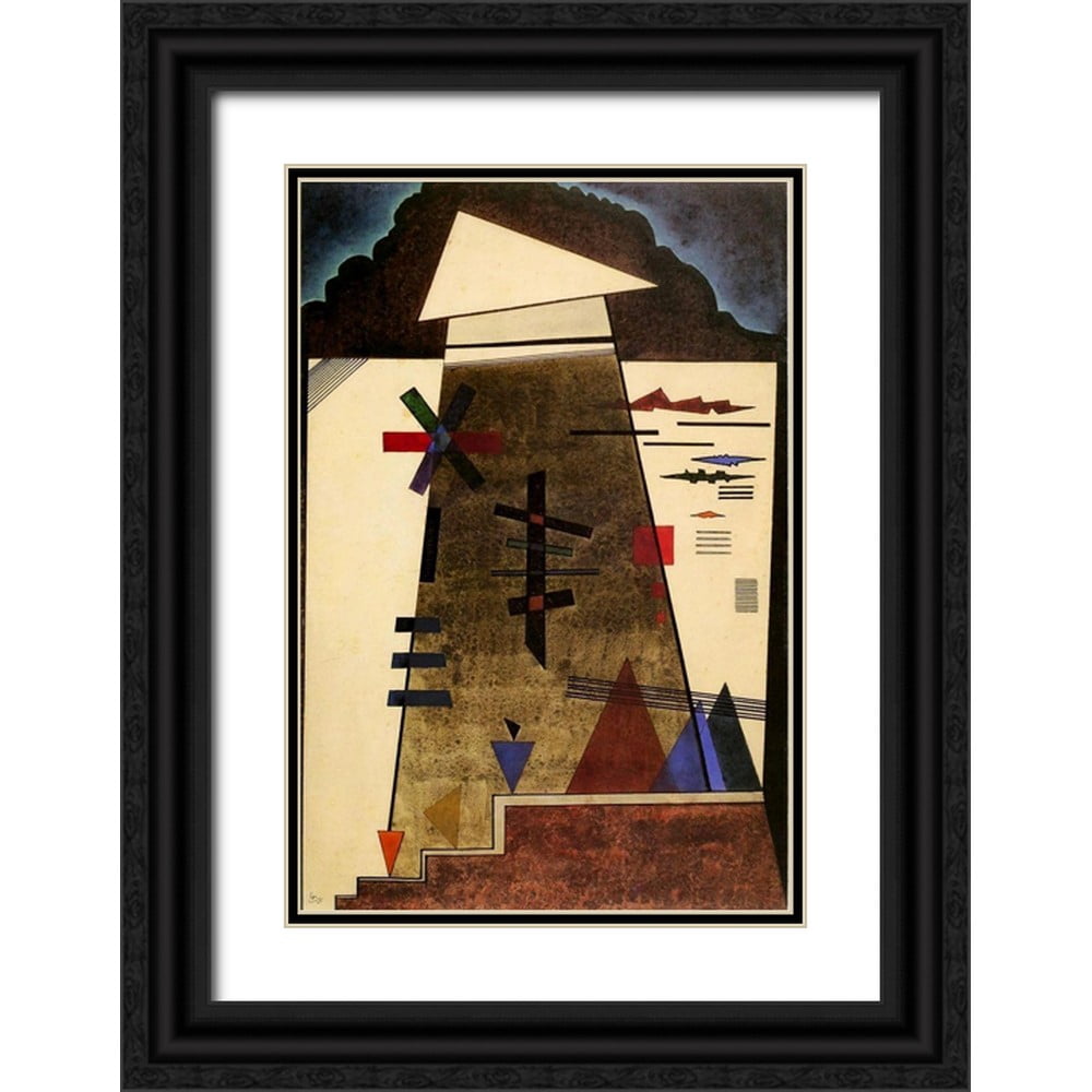 Kandinsky, Wassily 11x14 Black Ornate Wood Framed with Double Matting ...