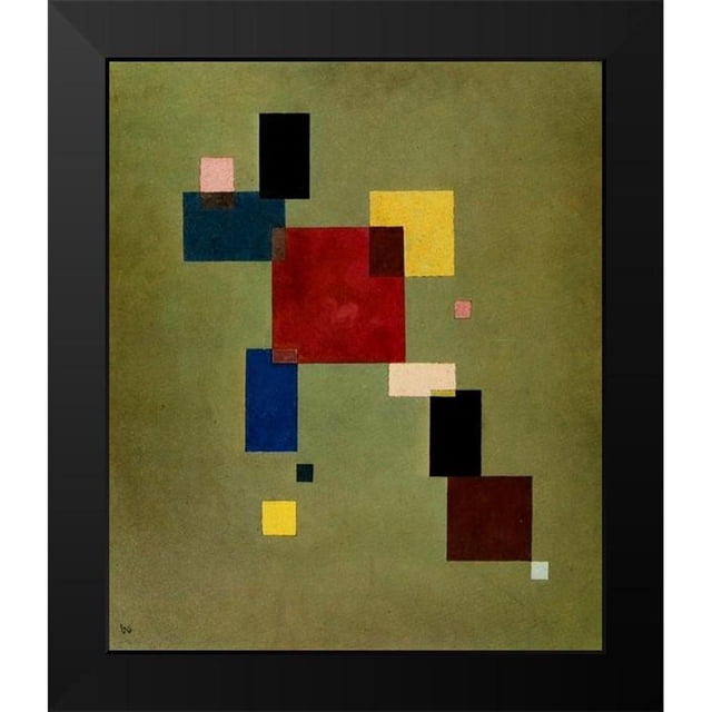 Kandinsky, Wassily 12x14 Black Modern Framed Museum Art Print Titled ...
