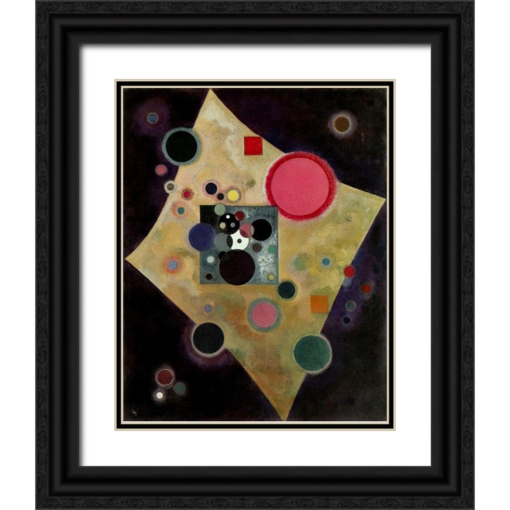 Kandinsky, Wassily 12x14 Black Ornate Wood Framed with Double Matting ...