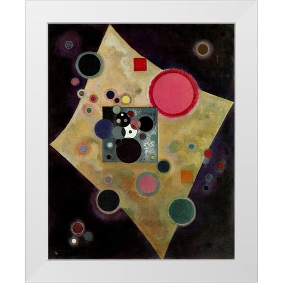 Kandinsky, Wassily 12x14 White Modern Wood Framed Museum Art Print ...