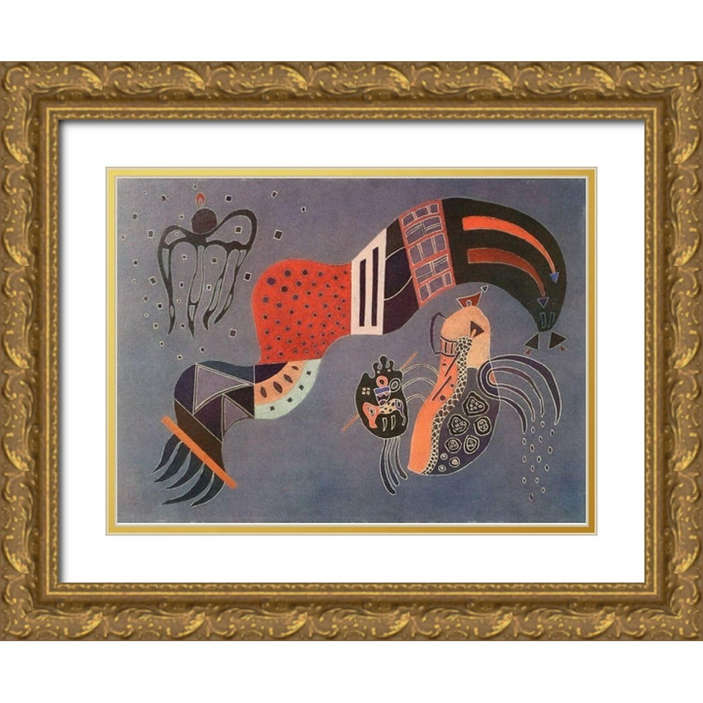 Kandinsky, Wassily 14x11 Gold Ornate Wood Framed with Double Matting ...