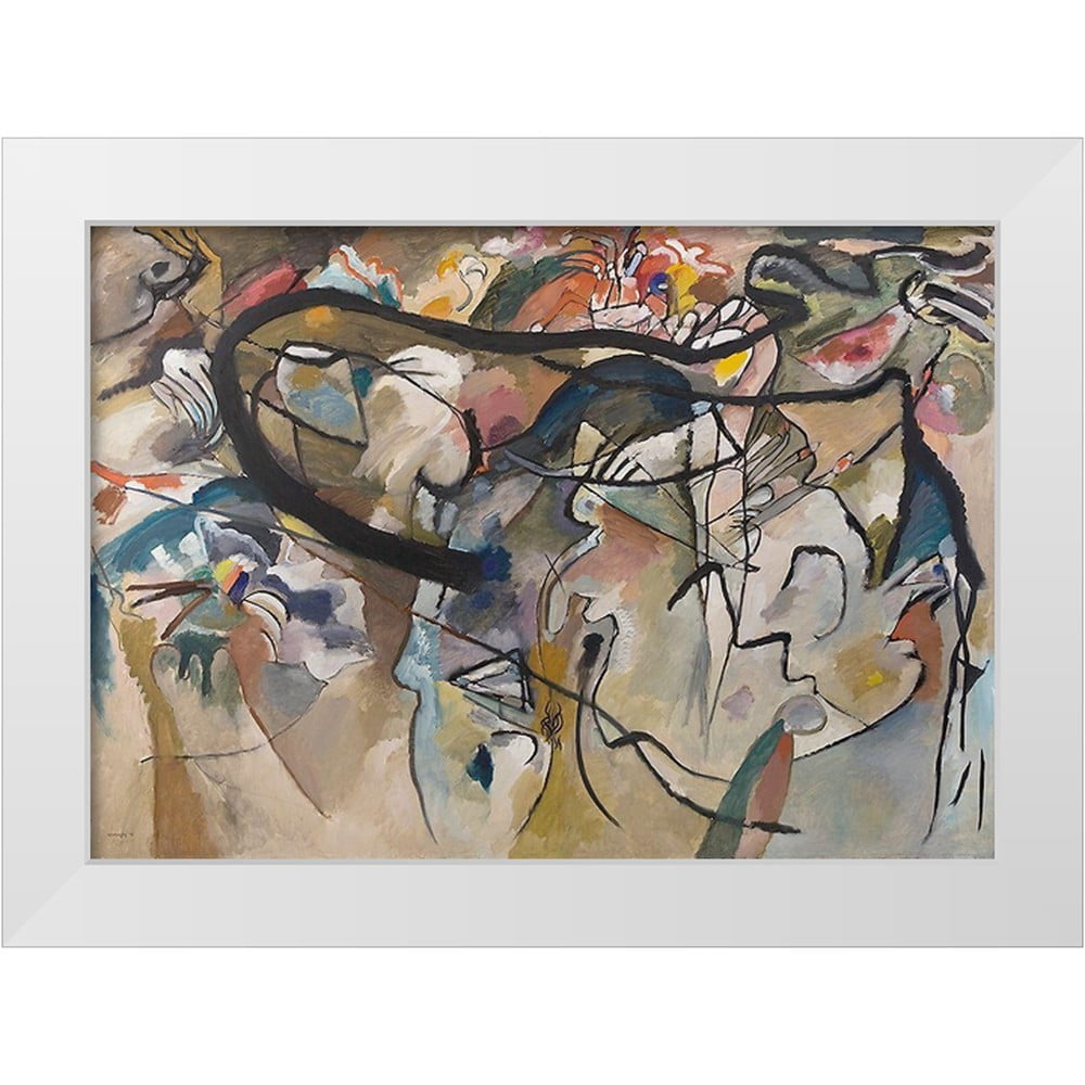 Kandinsky, Wassily 14x11 White Modern Wood Framed Museum Art Print ...
