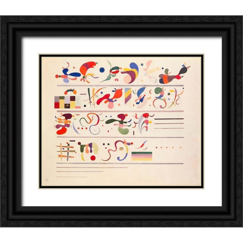 Kandinsky, Wassily 14x12 Black Ornate Wood Framed with Double Matting ...