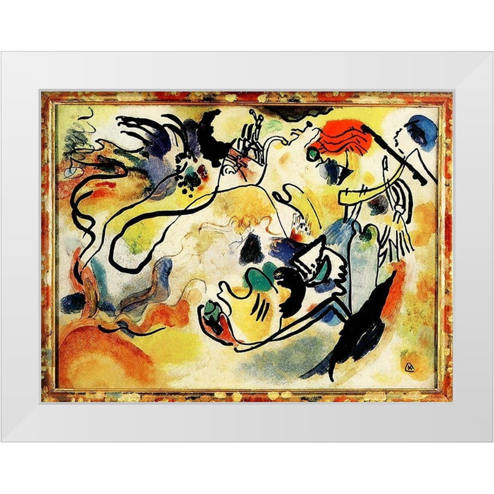 Kandinsky, Wassily 14x12 White Modern Wood Framed Museum Art Print ...
