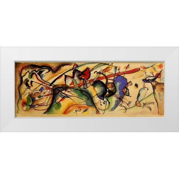 Kandinsky, Wassily 14x8 White Modern Wood Framed Museum Art Print ...