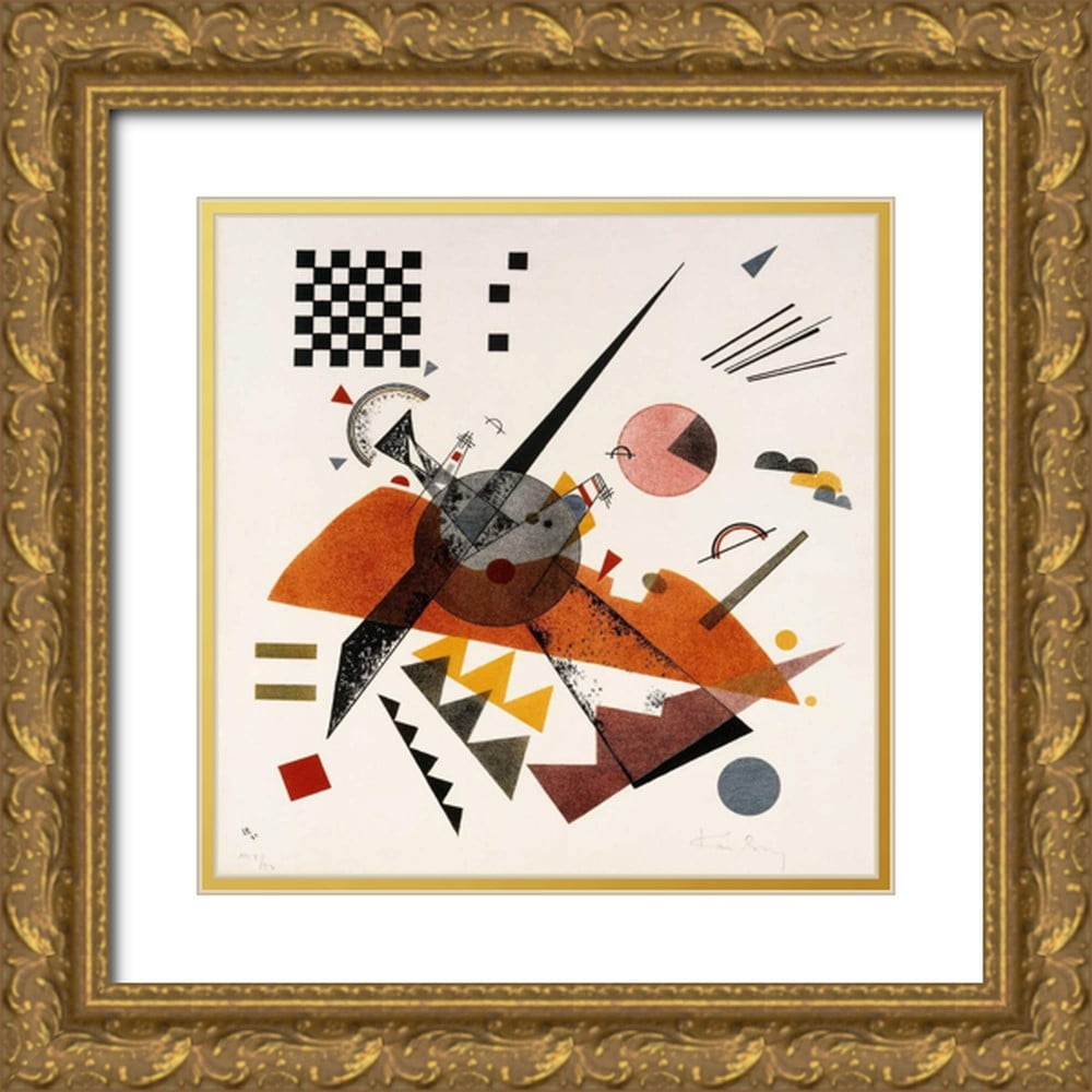 Kandinsky, Wassily 15x15 Gold Ornate Wood Framed with Double Matting ...