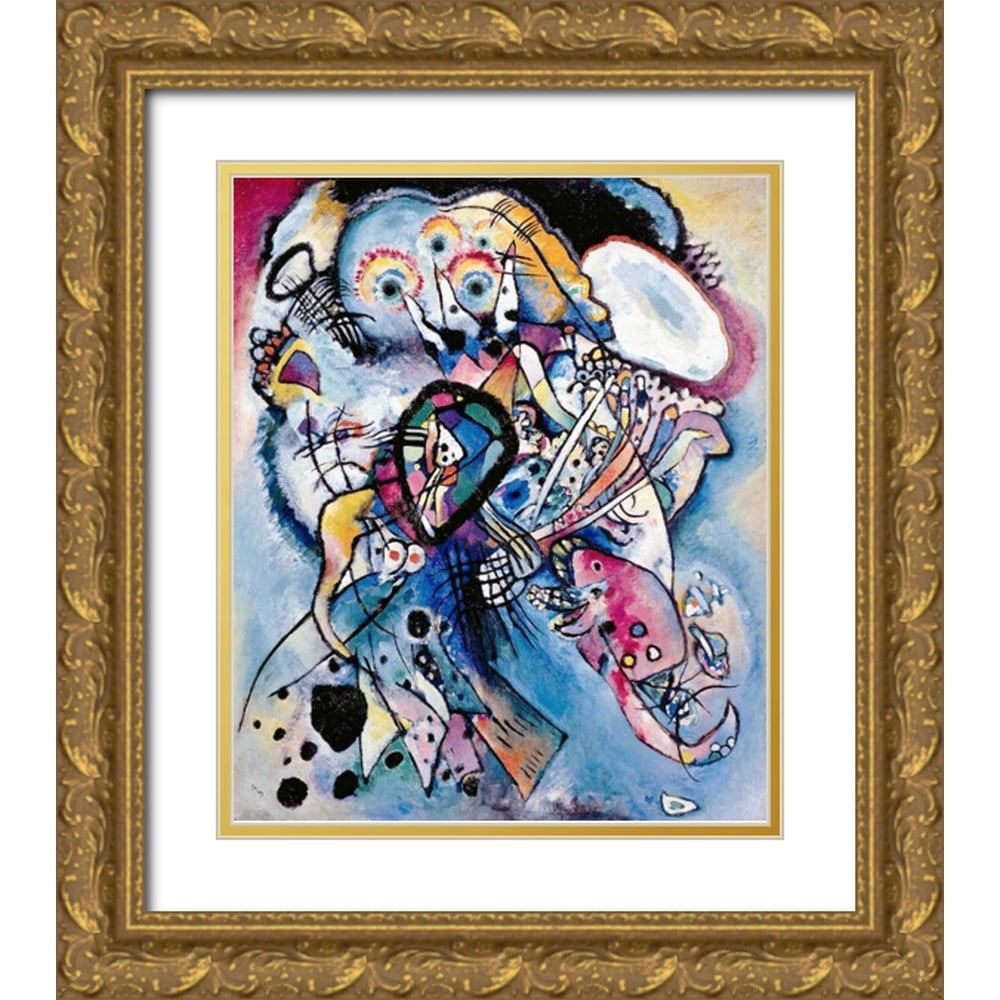 Kandinsky, Wassily 15x17 Gold Ornate Wood Framed with Double Matting ...