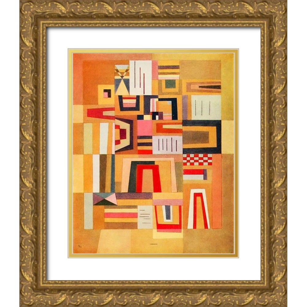 Kandinsky, Wassily 15x18 Gold Ornate Wood Framed with Double Matting ...