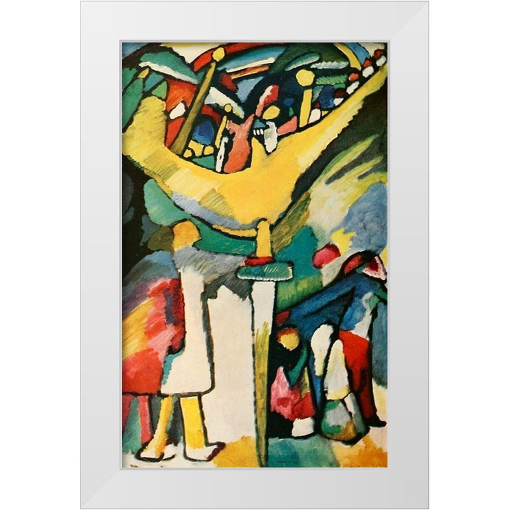 Kandinsky, Wassily 17x24 White Modern Wood Framed Museum Art Print ...