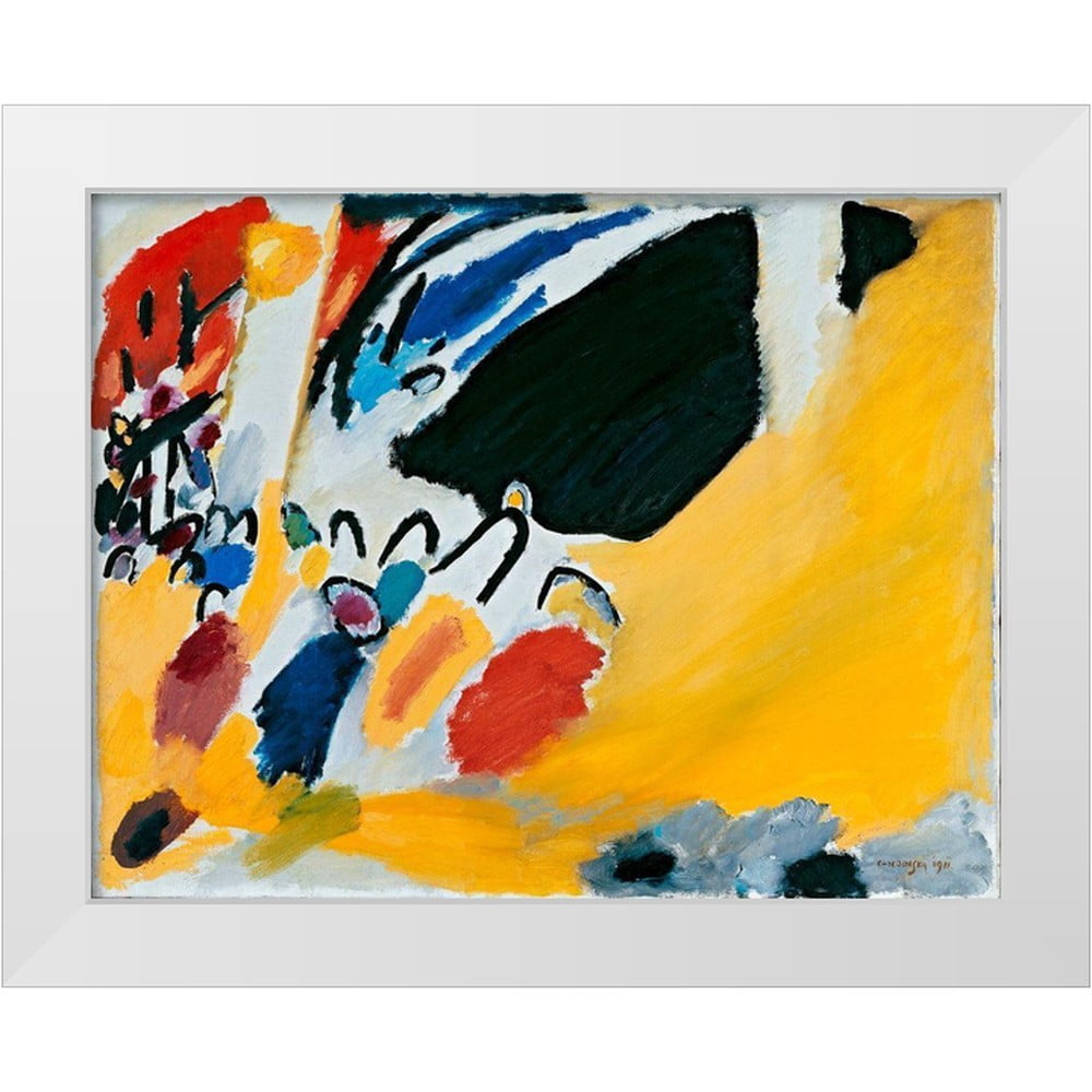 Kandinsky, Wassily 18x15 White Modern Wood Framed Museum Art Print ...