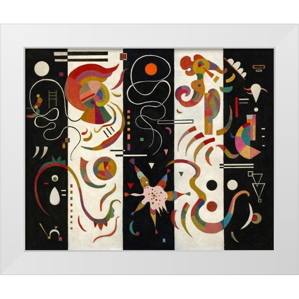 Kandinsky, Wassily 18x15 White Modern Wood Framed Museum Art Print ...