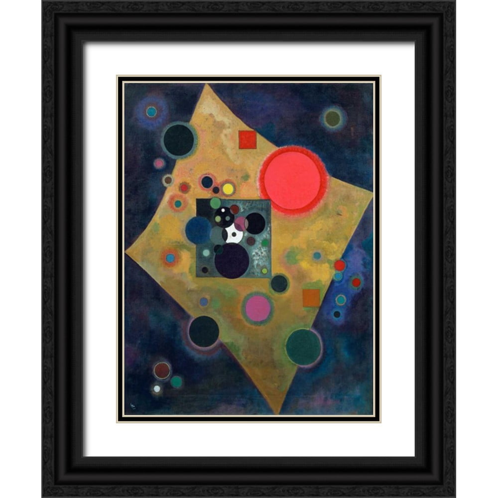 Kandinsky, Wassily 19x24 Black Ornate Wood Framed with Double Matting ...