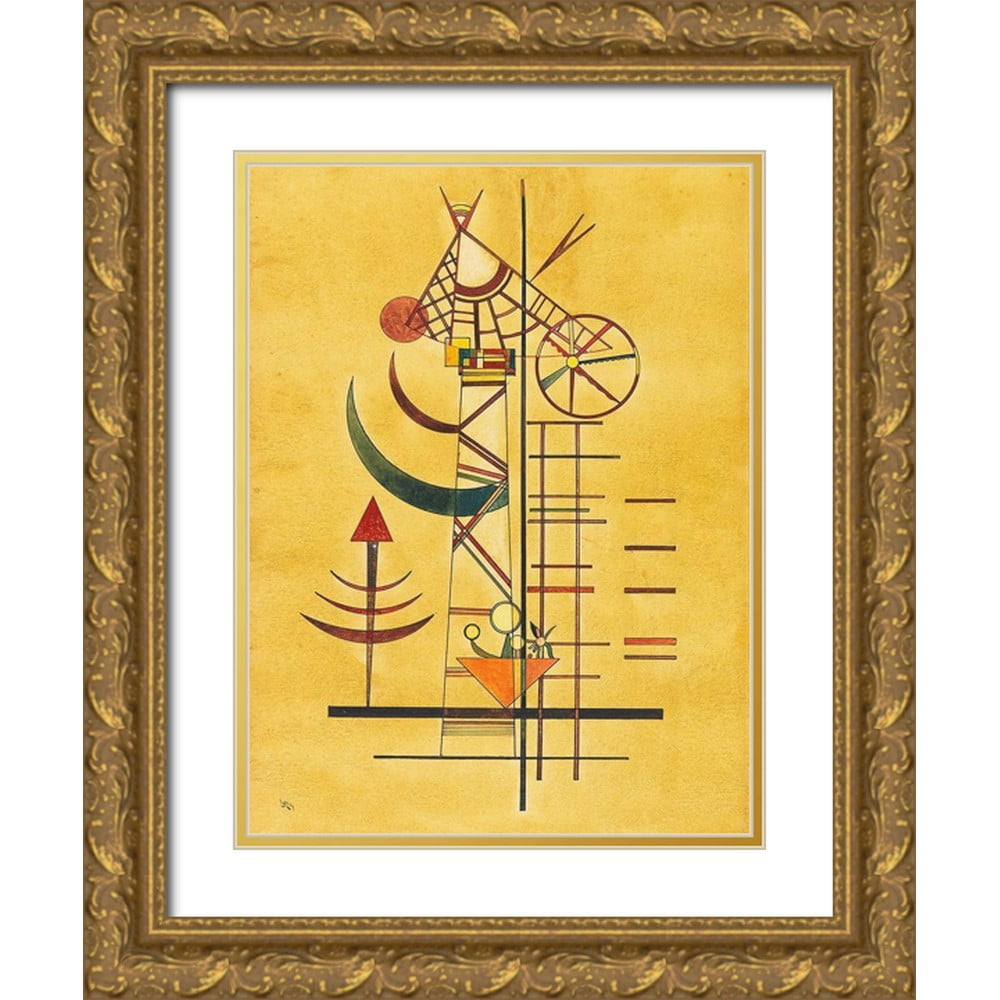Kandinsky, Wassily 19x24 Gold Ornate Wood Framed with Double Matting ...