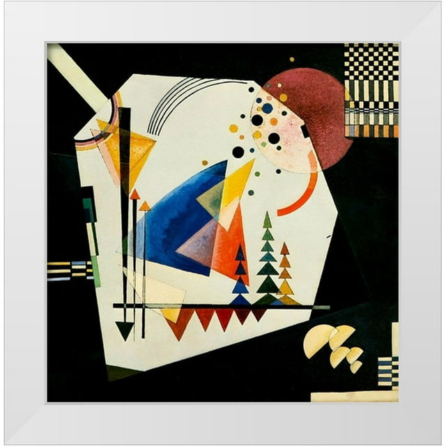 Kandinsky, Wassily 20x20 White Modern Wood Framed Museum Art Print ...