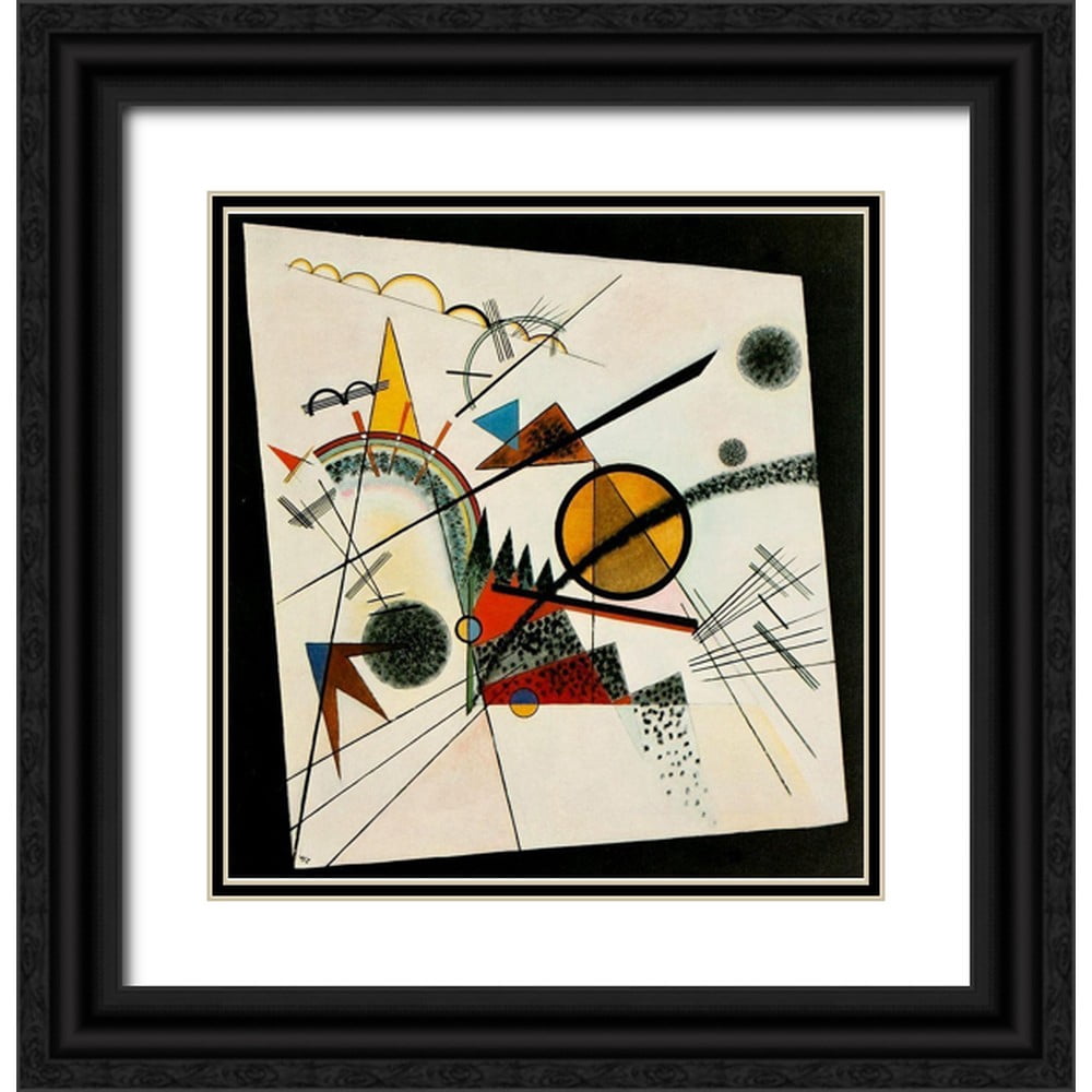 Kandinsky, Wassily 20x21 Black Ornate Wood Framed with Double Matting ...