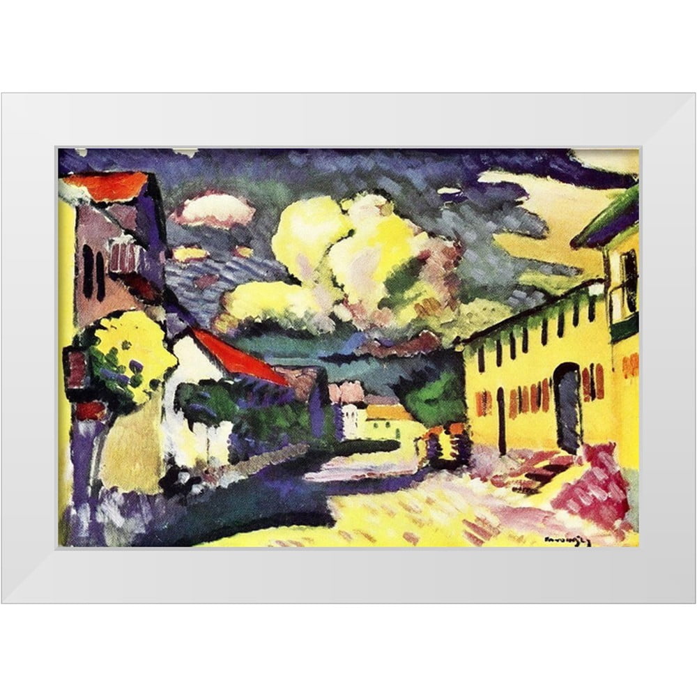 Kandinsky, Wassily 24x18 White Modern Wood Framed Museum Art Print ...