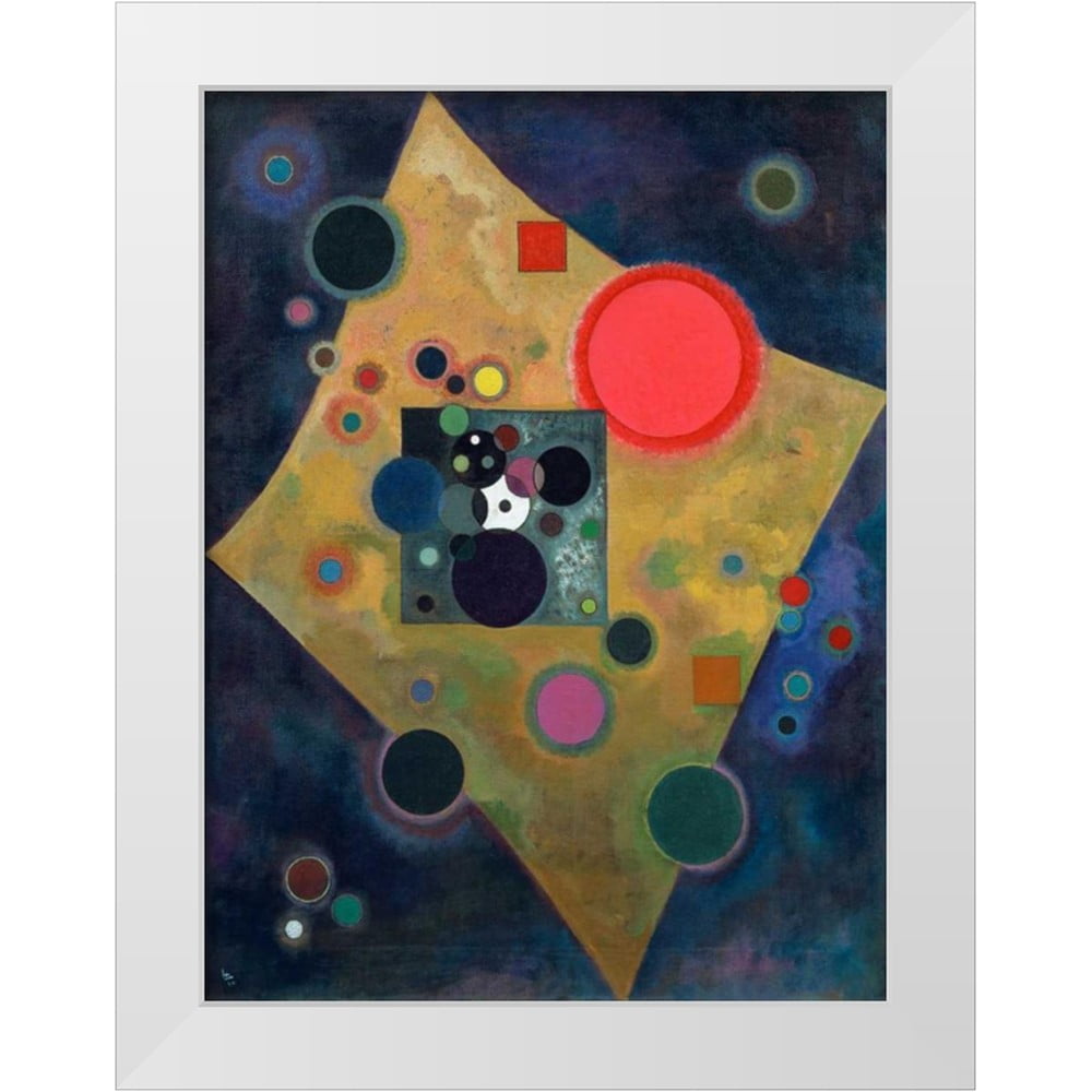 Kandinsky, Wassily 25x32 White Modern Wood Framed Museum Art Print ...