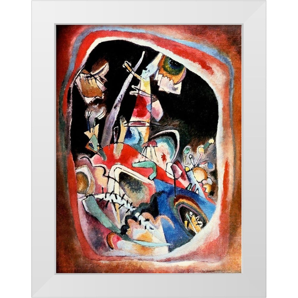 Kandinsky, Wassily 25x32 White Modern Wood Framed Museum Art Print ...