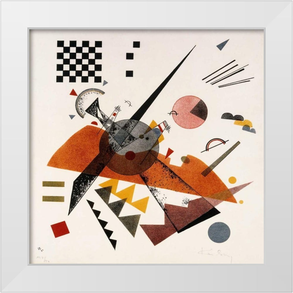 Kandinsky, Wassily 26x26 White Modern Wood Framed Museum Art Print ...
