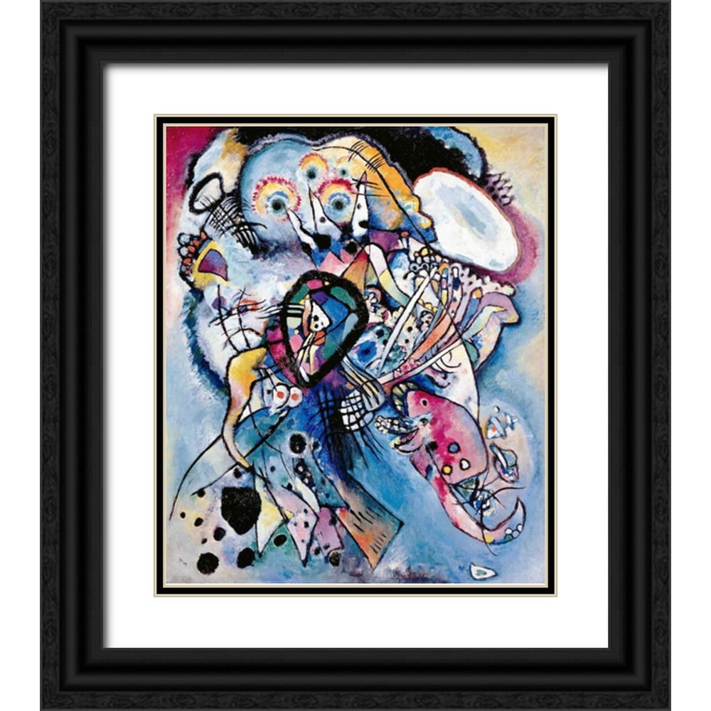 Kandinsky, Wassily 26x31 Black Ornate Wood Framed with Double Matting ...