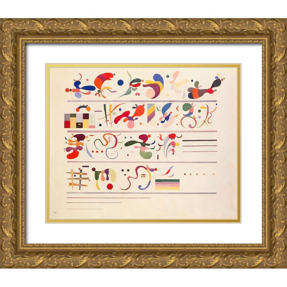 Kandinsky, Wassily 31x26 Gold Ornate Wood Framed with Double Matting ...