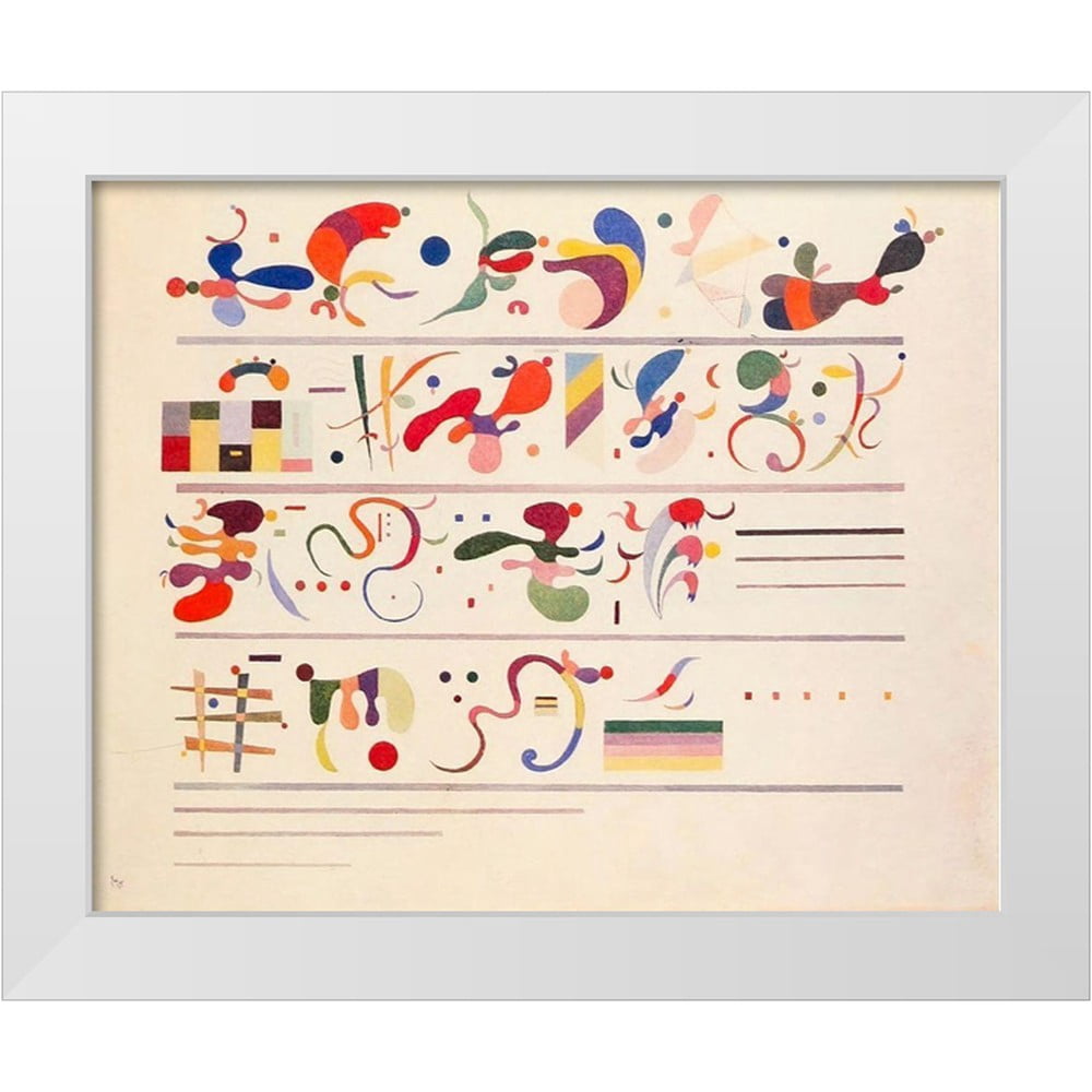 Kandinsky, Wassily 31x26 White Modern Wood Framed Museum Art Print ...